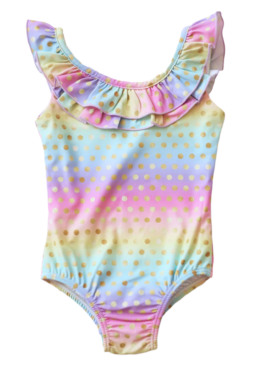 Charlie's Project Rainbow Bright - Mia Girl Ruffle one piece Swimsuit ...